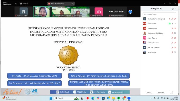 Ujian Seminar Proposal Disertasi Nova Winda Setiati NIM T512102009 – Prodi S3 Kesmas – Fakultas ...